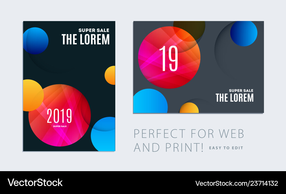 Set of design brochure soft template cover Vector Image