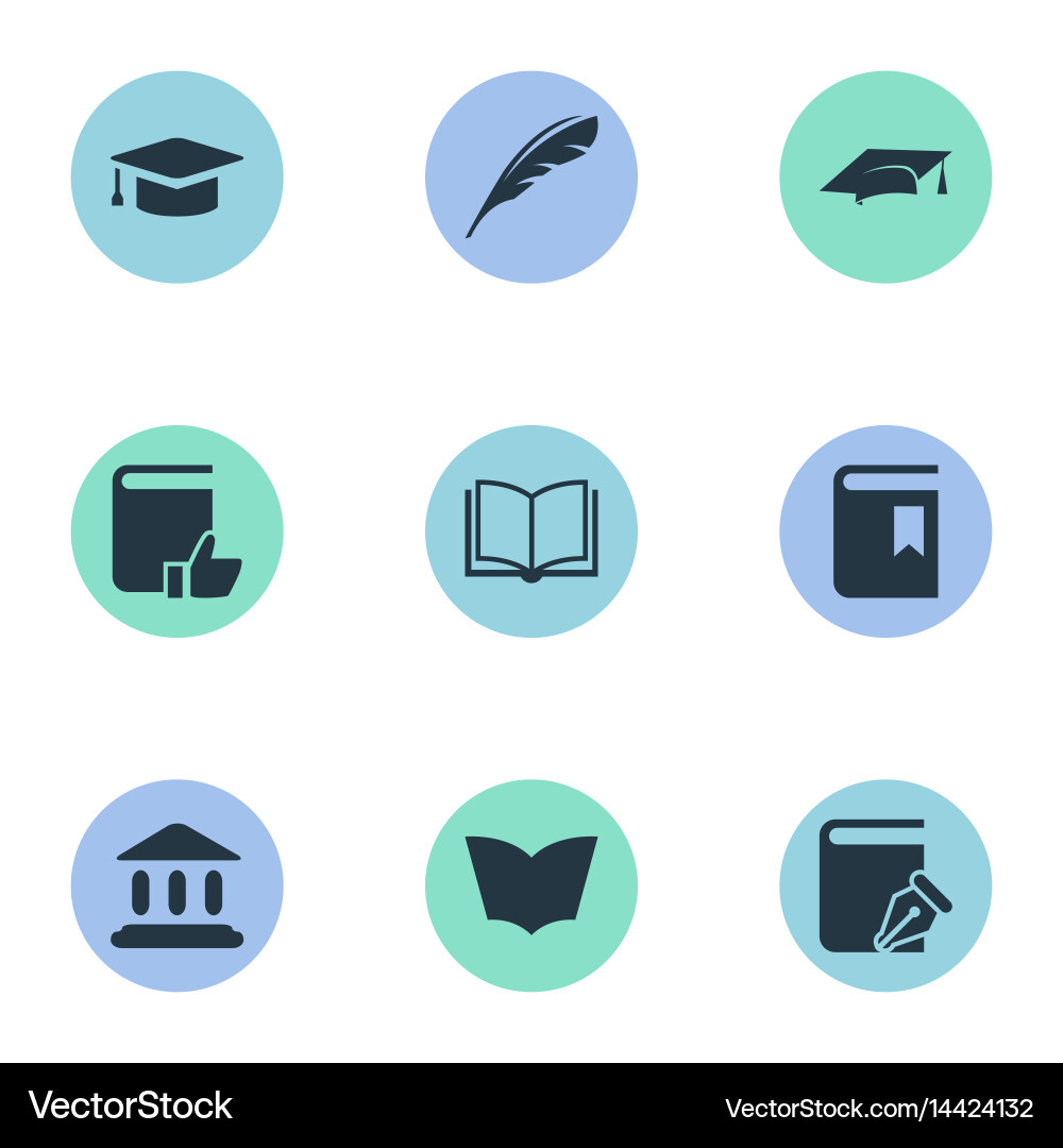 Set of simple reading icons Royalty Free Vector Image
