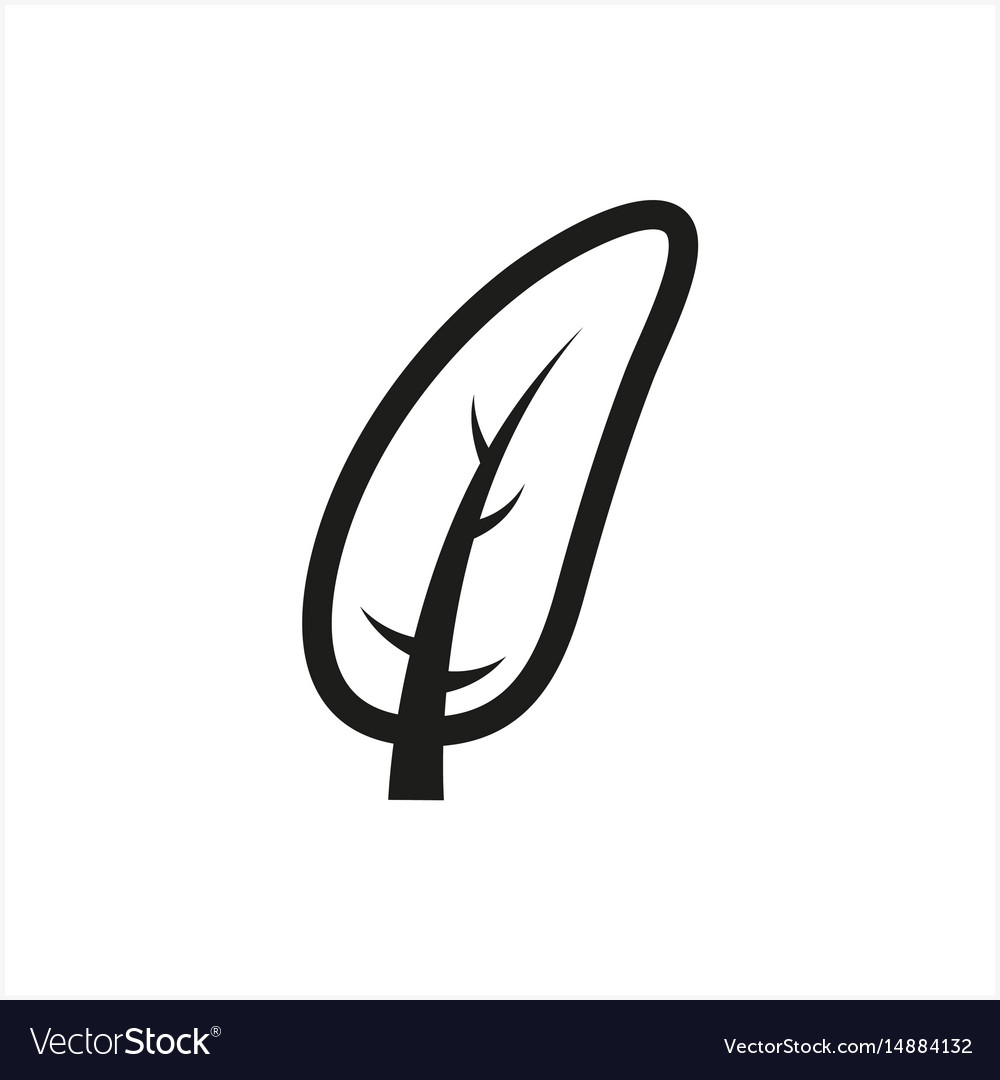 Simple minimal black tree icon symbol style Vector Image
