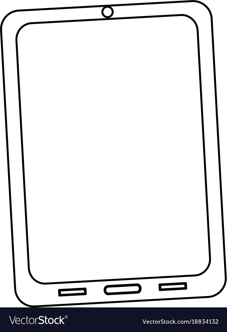 Tablet device icon image Royalty Free Vector Image