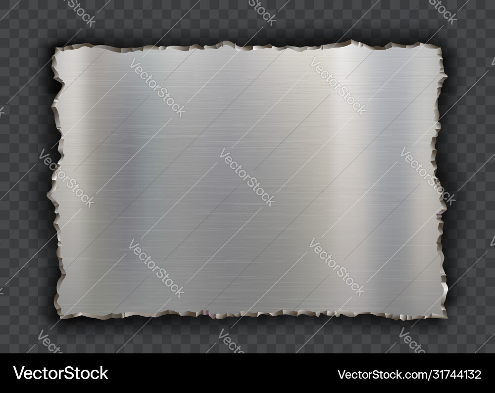 Torn metal plate or splinter Royalty Free Vector Image