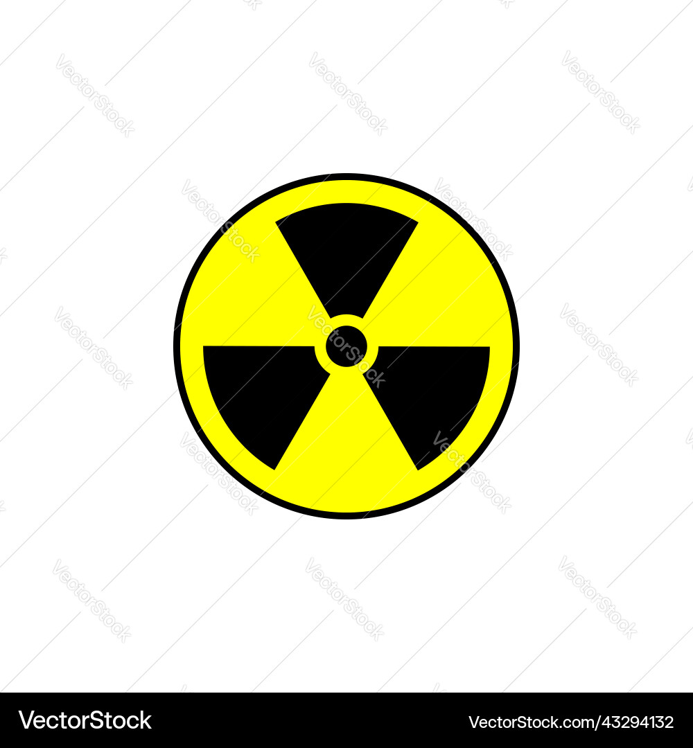 Toxic sign symbol warning radioactive zone Vector Image