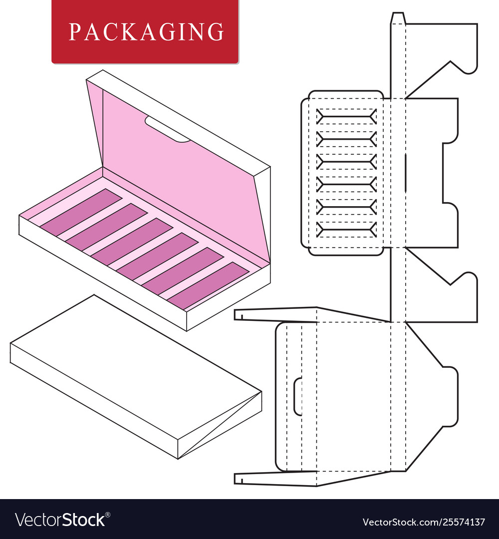 Boxpackage template isolated Royalty Free Vector Image
