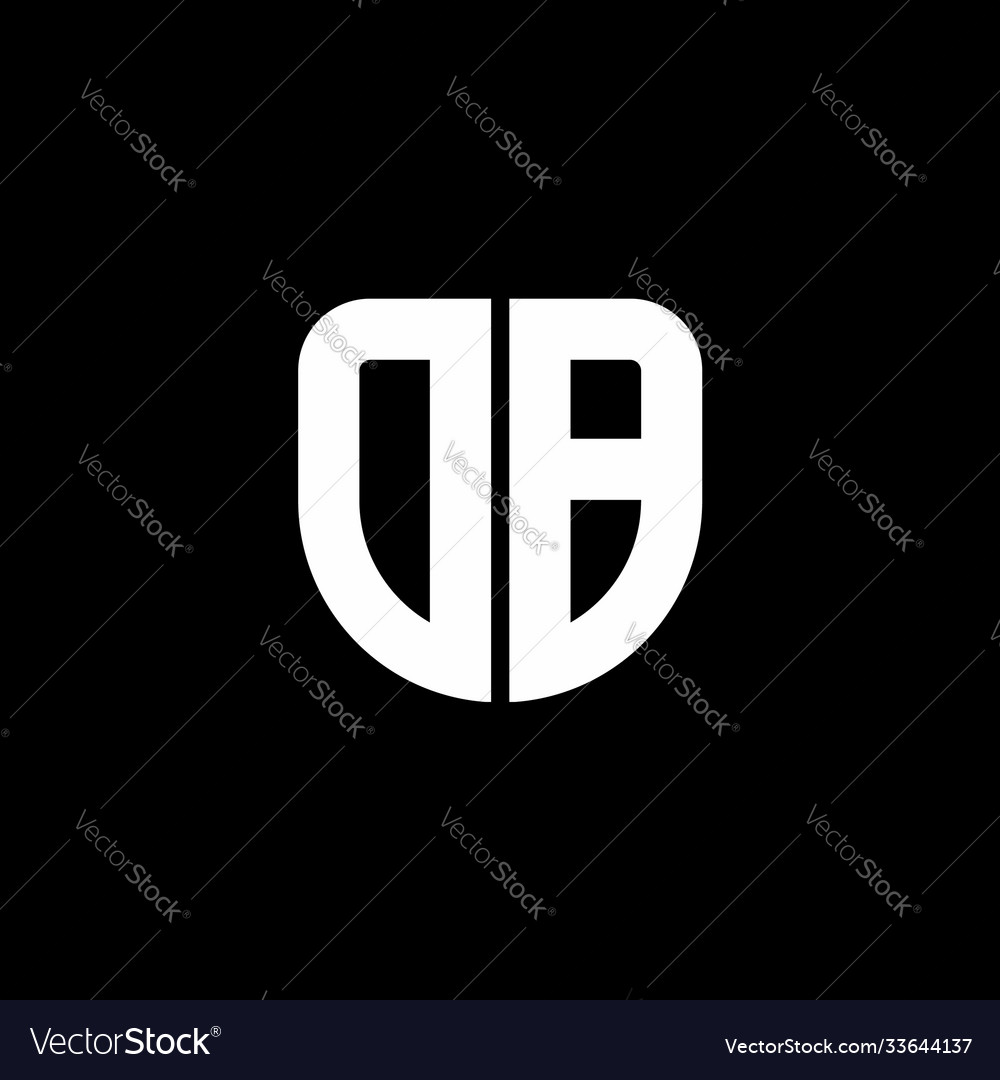 Db logo monogram with circular shape shield Vector Image