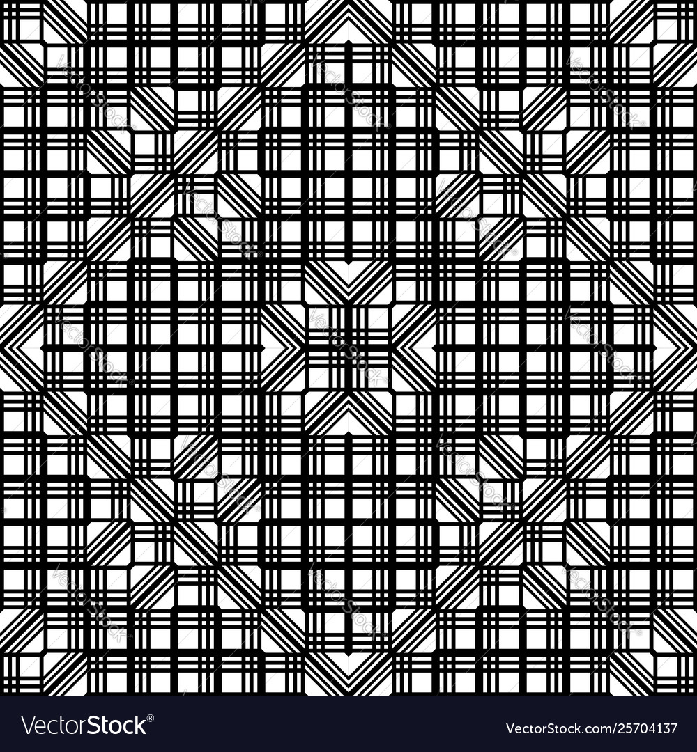 Design seamless monochrome grid pattern Royalty Free Vector