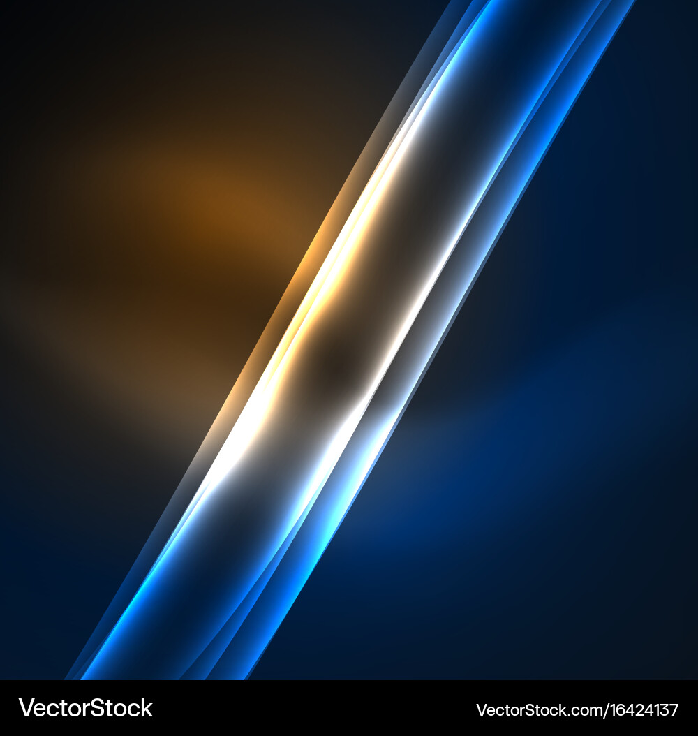 Energy lines glowing waves in the dark Royalty Free Vector