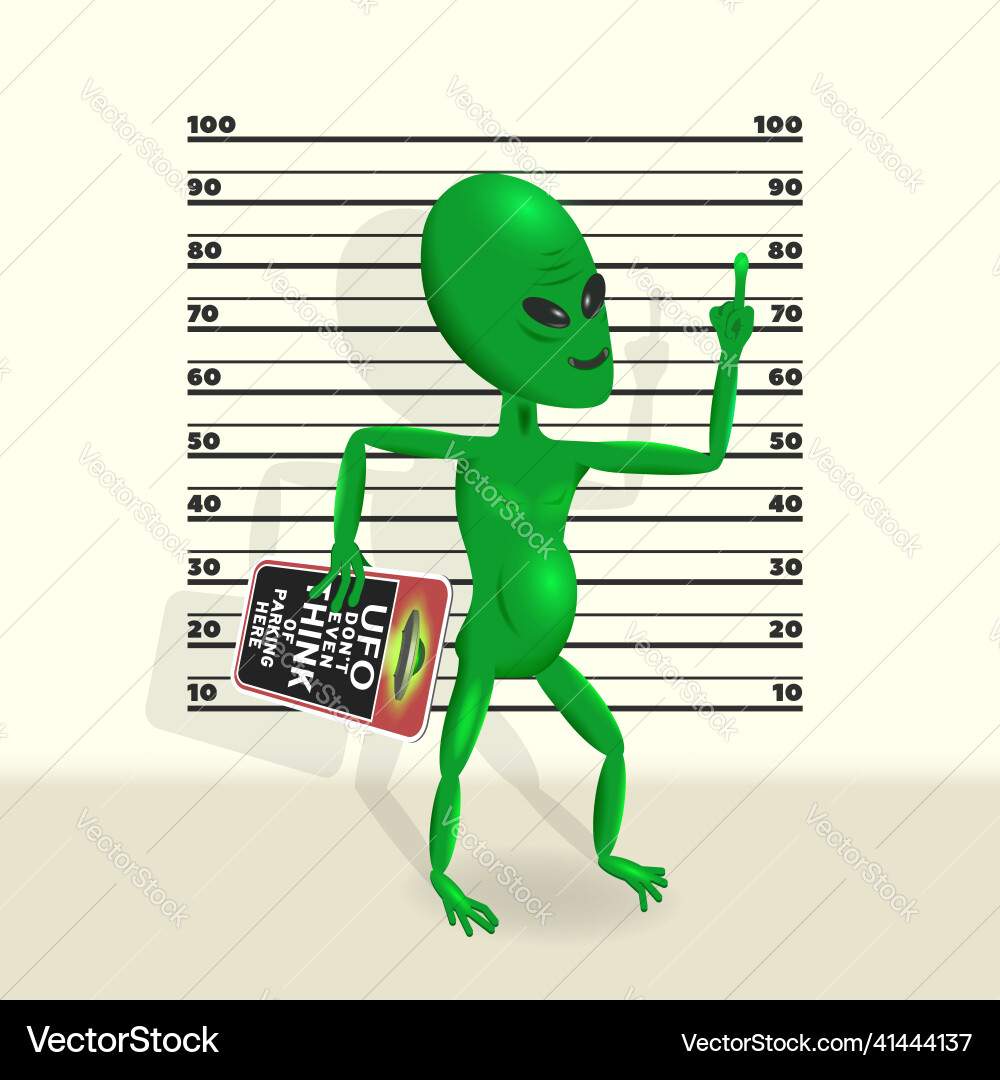 Green cartoon cheerful alien bandit Royalty Free Vector