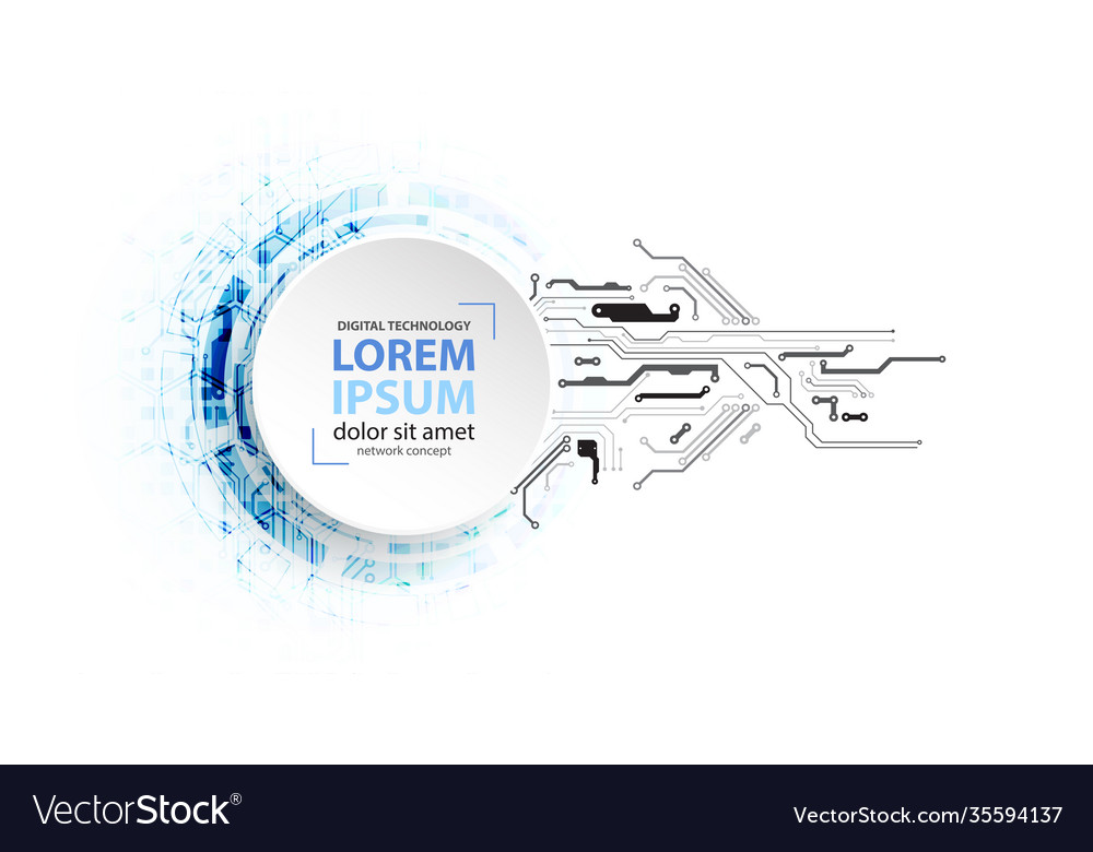 Hi-tech digital technology and engineering theme Vector Image