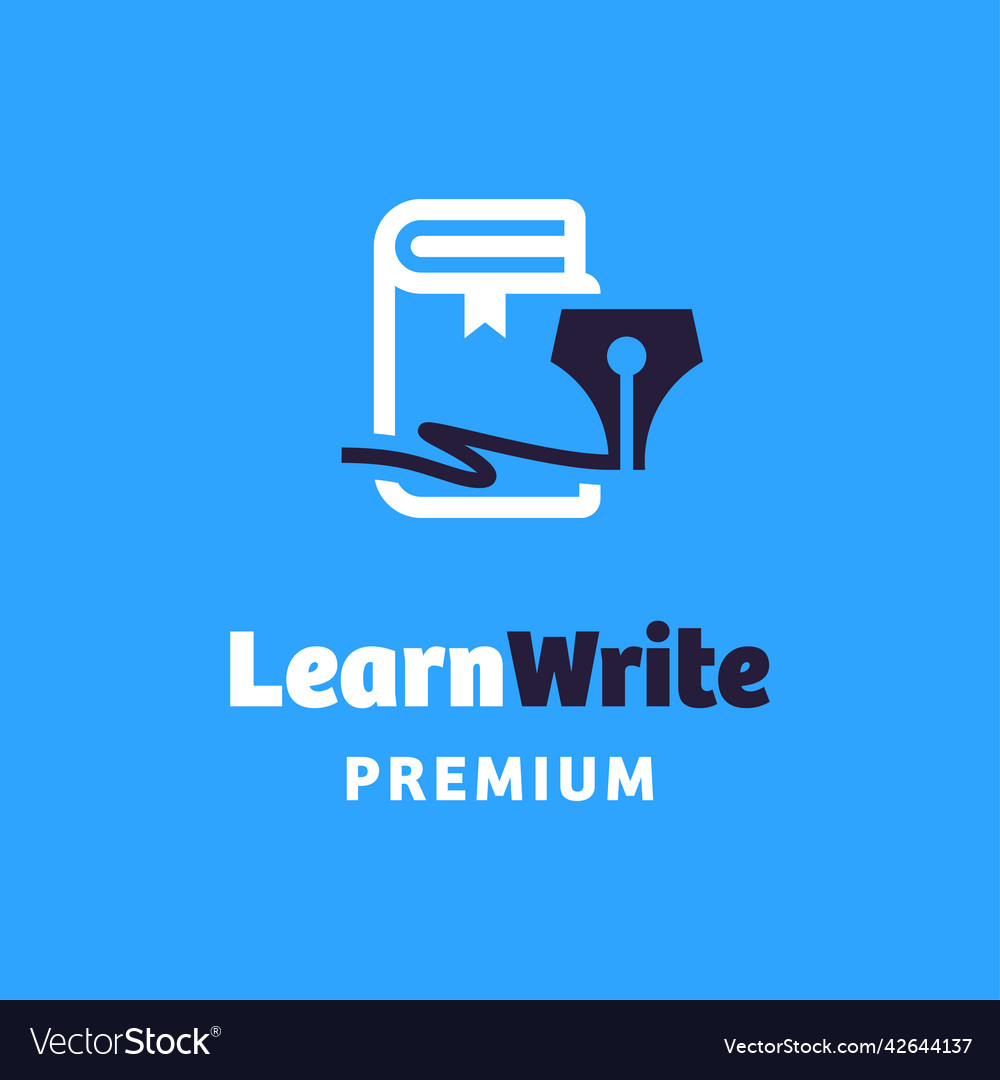 Learn write logo Royalty Free Vector Image - VectorStock