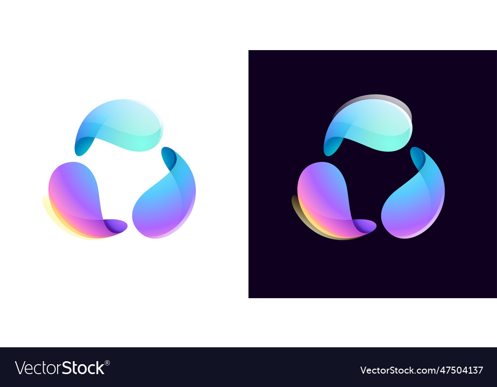 Multicolor fintech logo abstract gradient Vector Image Multicolor fintech logo abstract gradient Vector Image