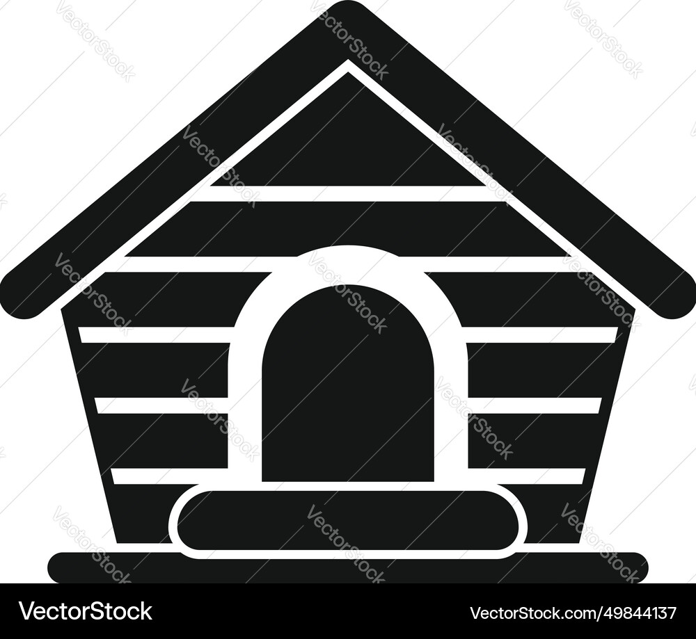 Outdoor pet kennel icon simple Royalty Free Vector Image