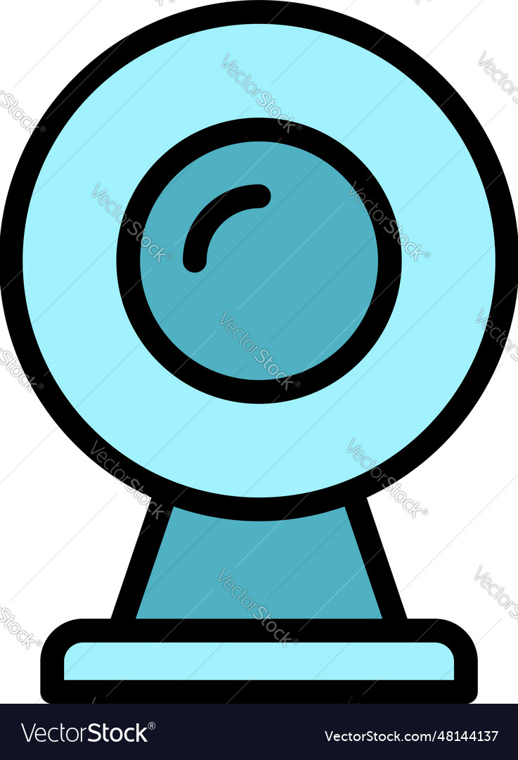 Web camera icon flat Royalty Free Vector Image