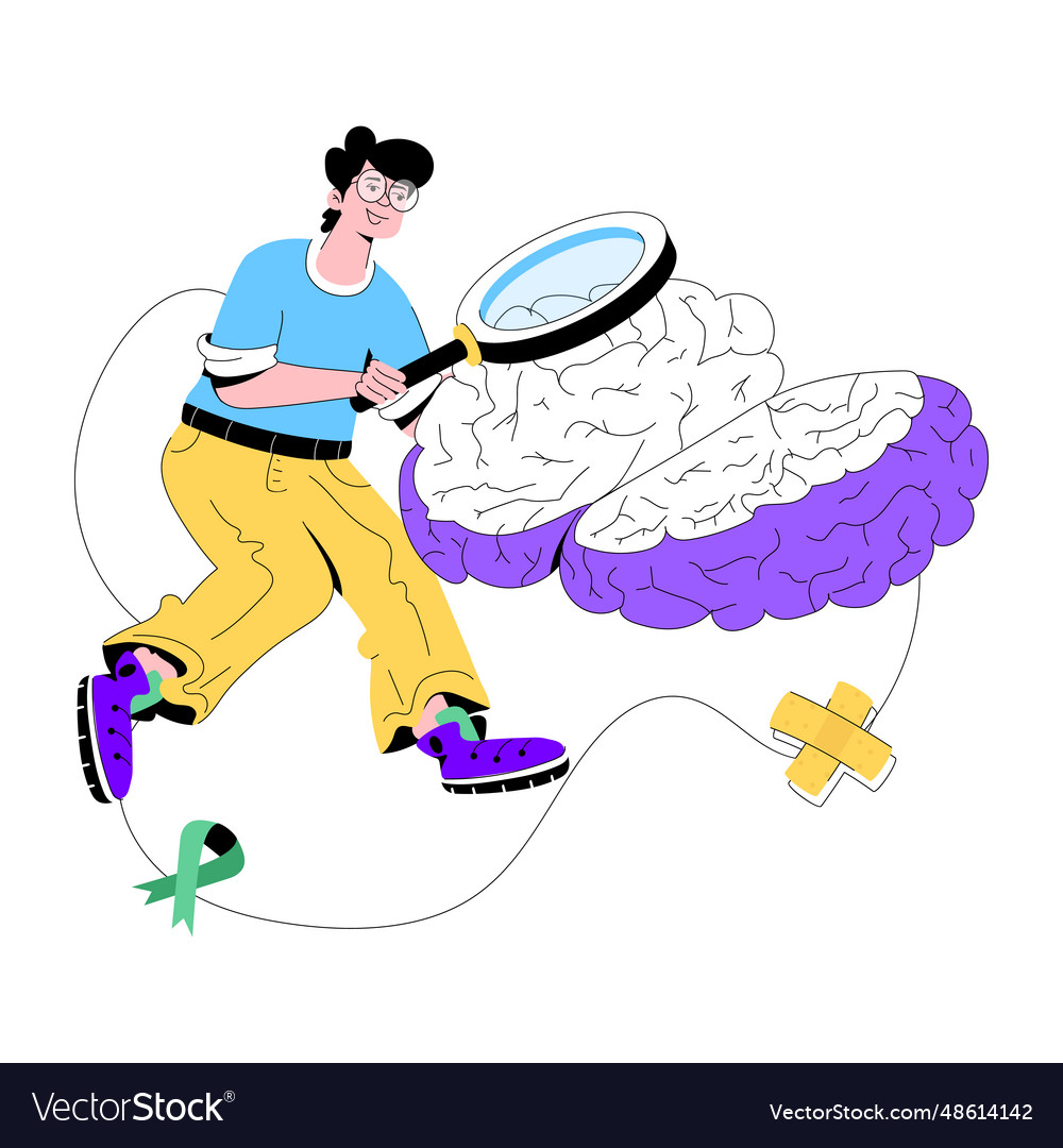 Brain study Royalty Free Vector Image - VectorStock