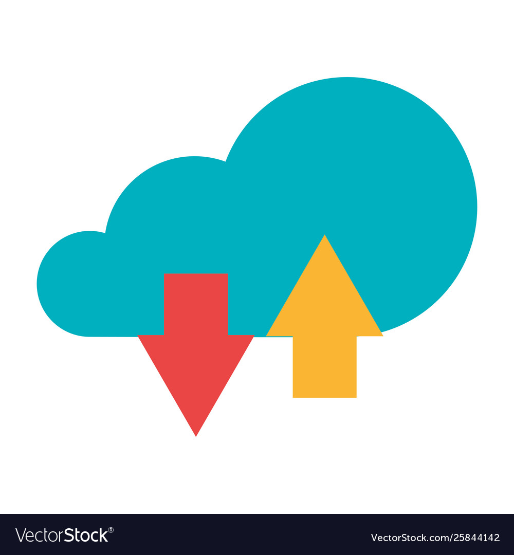 Cloud computing technology symbol isolated Vector Image