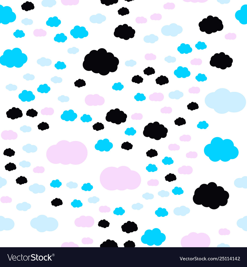 Cloudy sky seamless pattern texture Royalty Free Vector