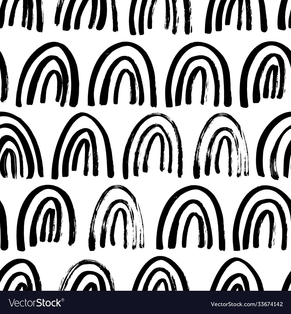 Half circle seamless pattern Royalty Free Vector Image