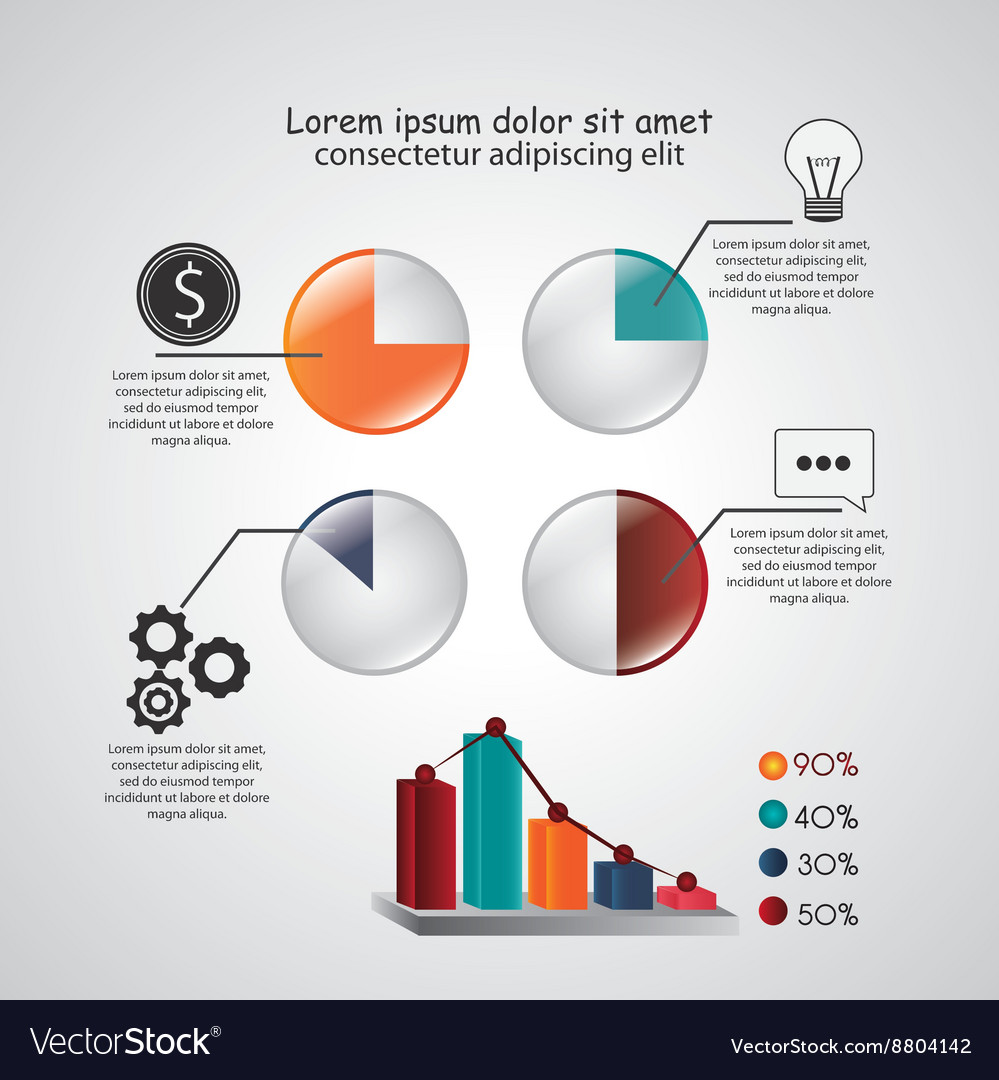 Infographic design data concept colorful Vector Image
