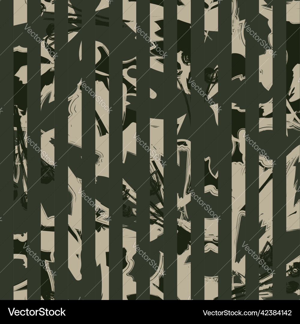 Leaf striped seamless pattern design Royalty Free Vector