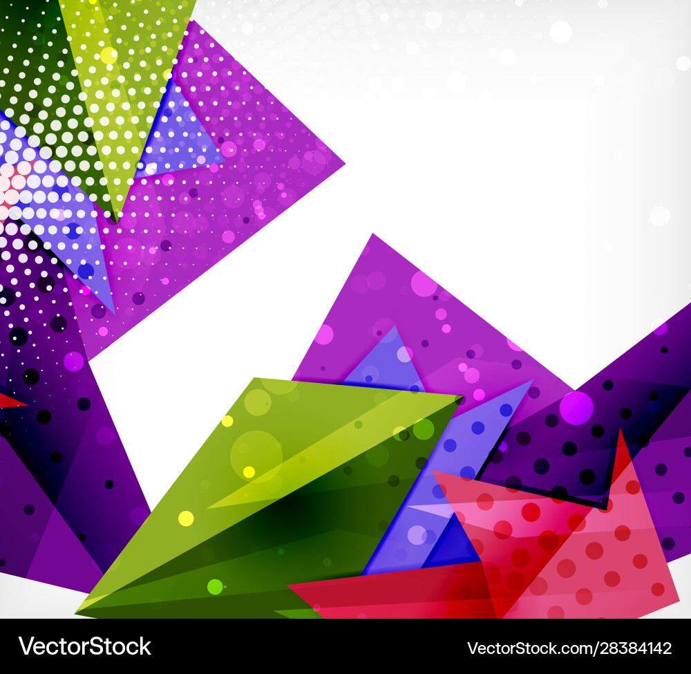 Modern origami card modern origami design element Vector Image