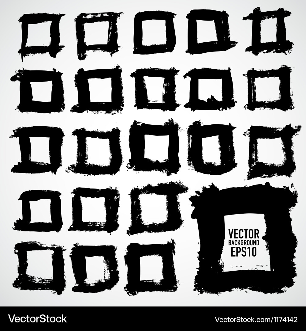 Set of grunge frames grunge background Royalty Free Vector