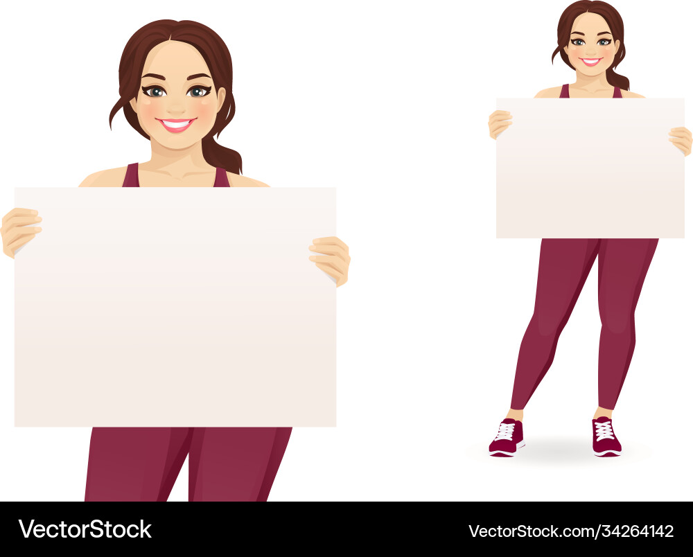 Sport woman with board Royalty Free Vector Image