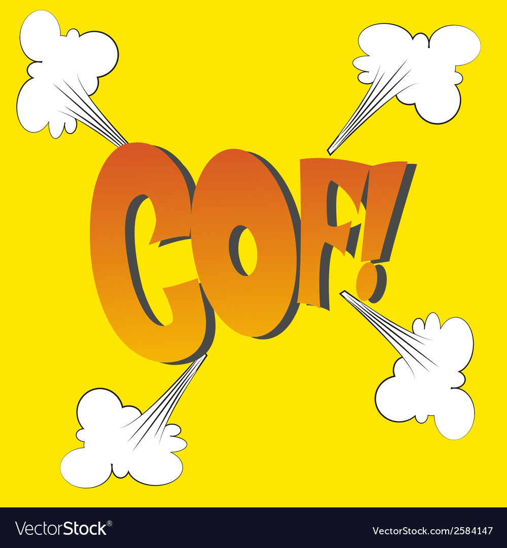 A colored comic expression in background Vector Image