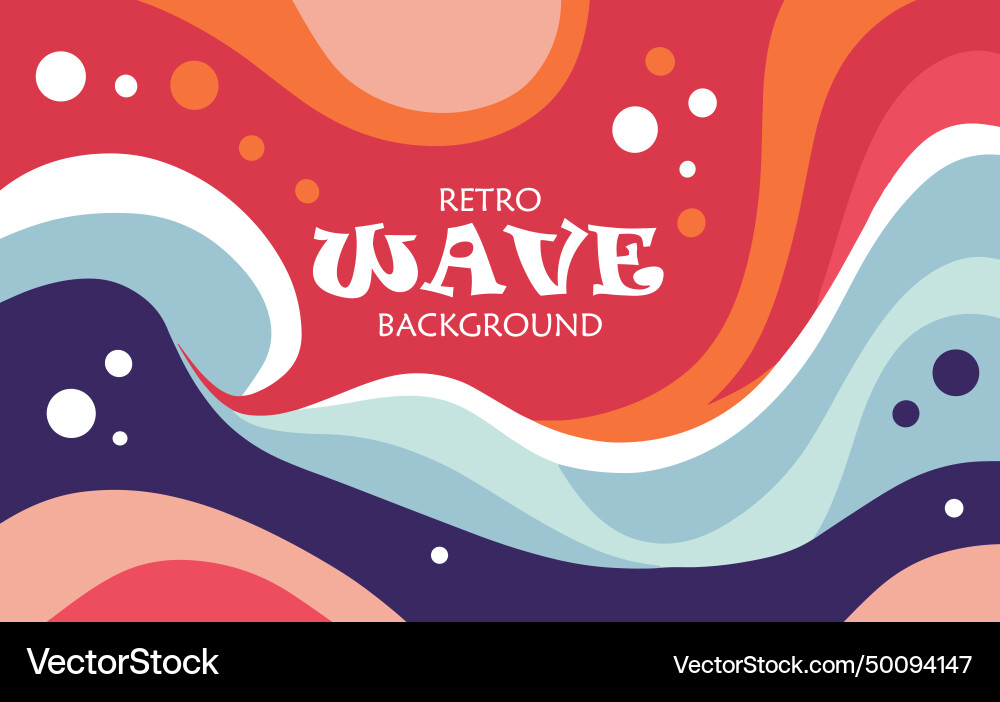 Abstract art background with colorful waves Vector Image