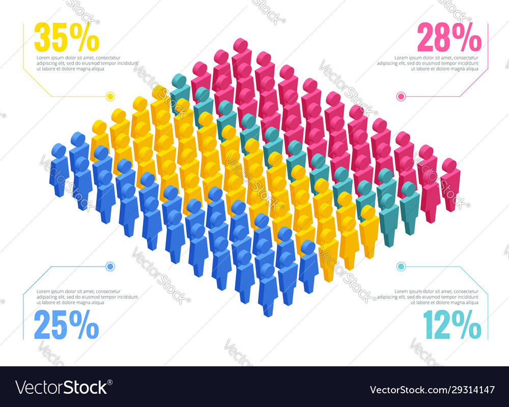 Isometric infographic people elements Royalty Free Vector Isometric infographic people elements Royalty Free Vector