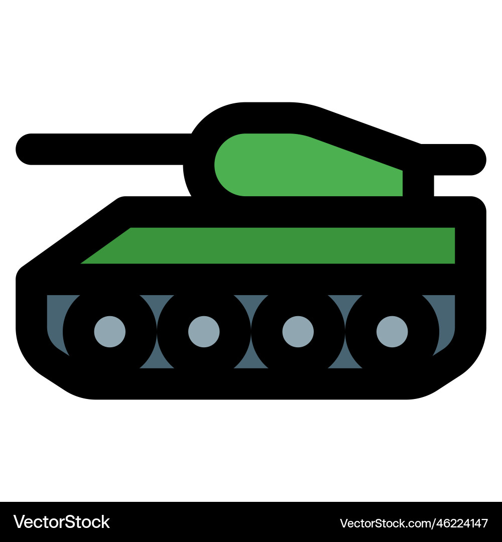 Modern tank with a larger caliber gun Royalty Free Vector