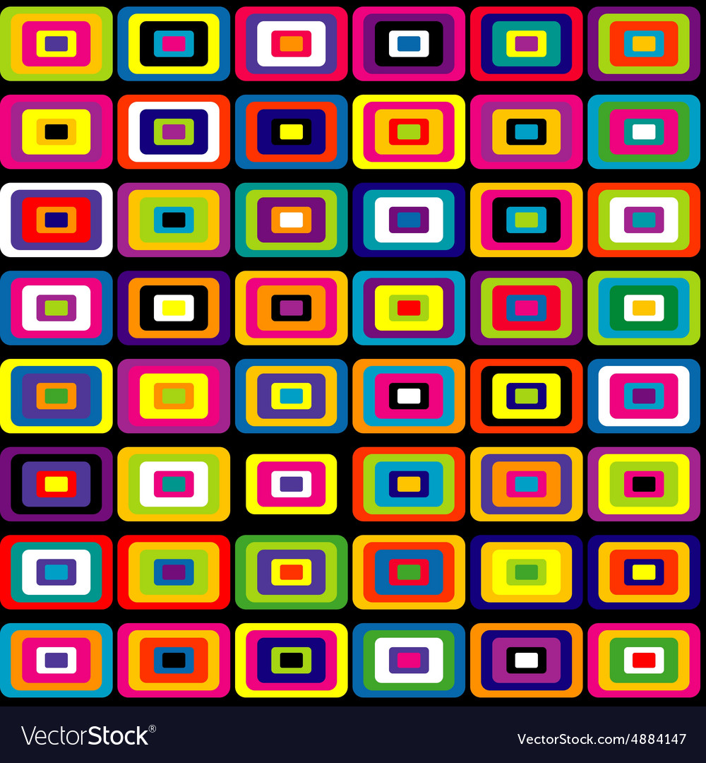 Rectangular shapes with round corners pattern Vector Image