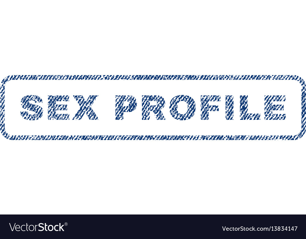 Sex Profile Textile Stamp Royalty Free Vector Image
