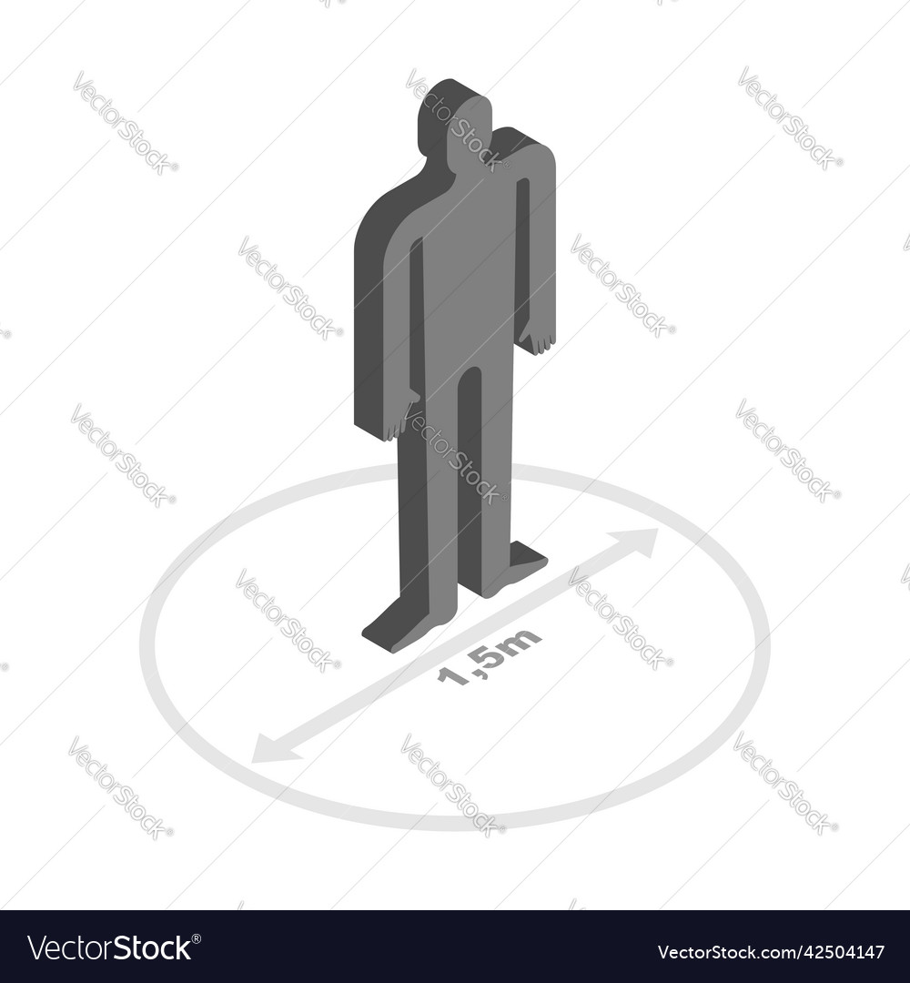 Social distance distance between people life Vector Image