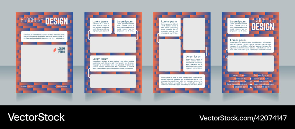 Technology development blank brochure design Vector Image