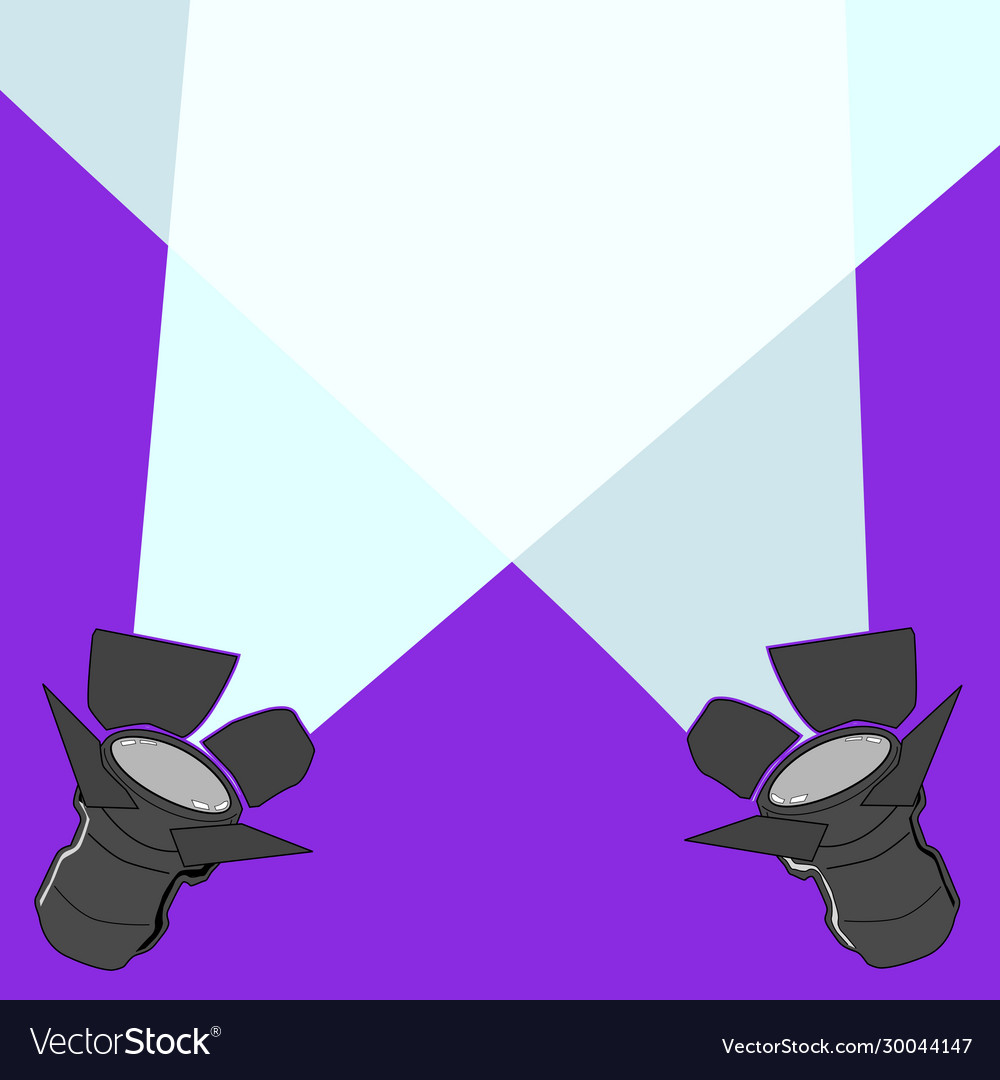 Two spotlights Royalty Free Vector Image - VectorStock