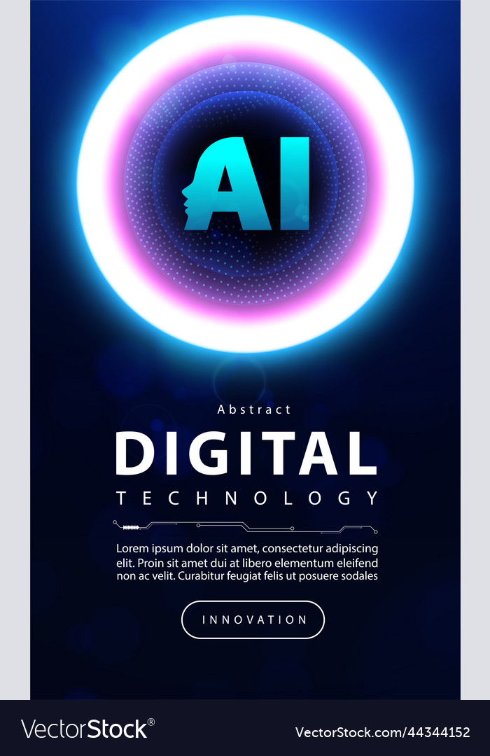 Ai artificial intelligence digital big data tech Vector Image