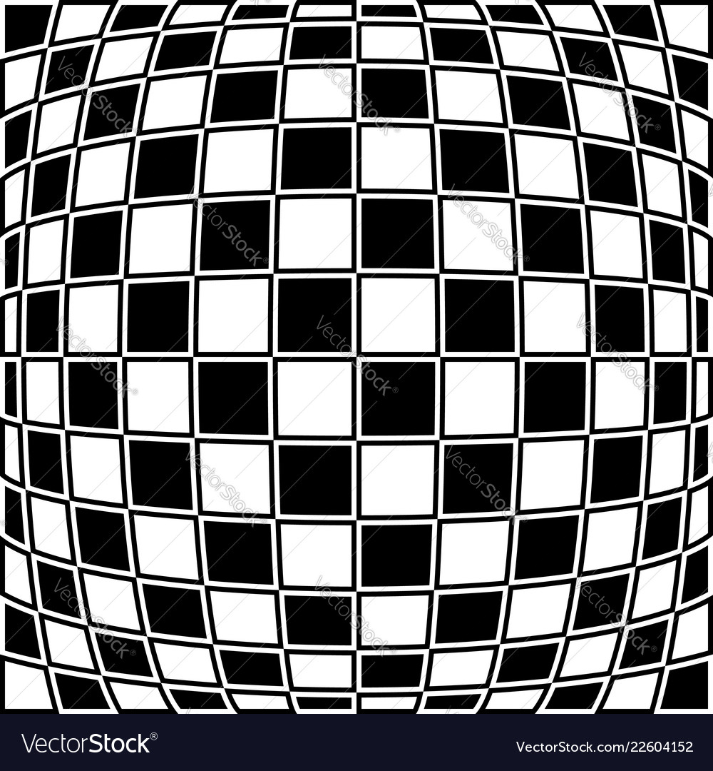 Checkered pattern with distortion effect opposite Vector Image