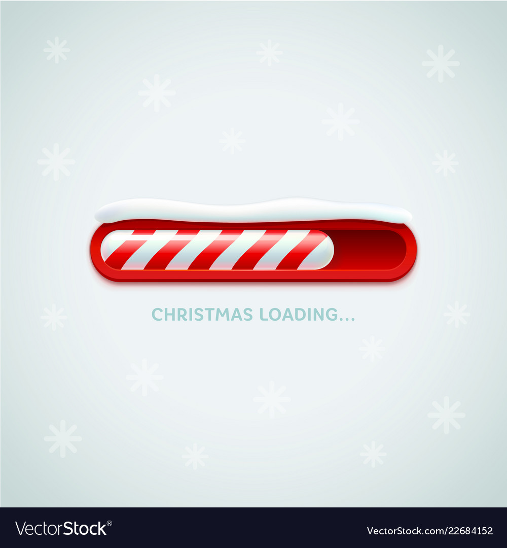 Christmas loading red candy cane style Royalty Free Vector