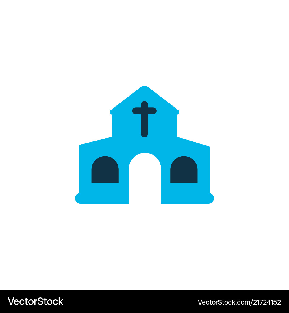Church icon colored symbol premium quality Vector Image