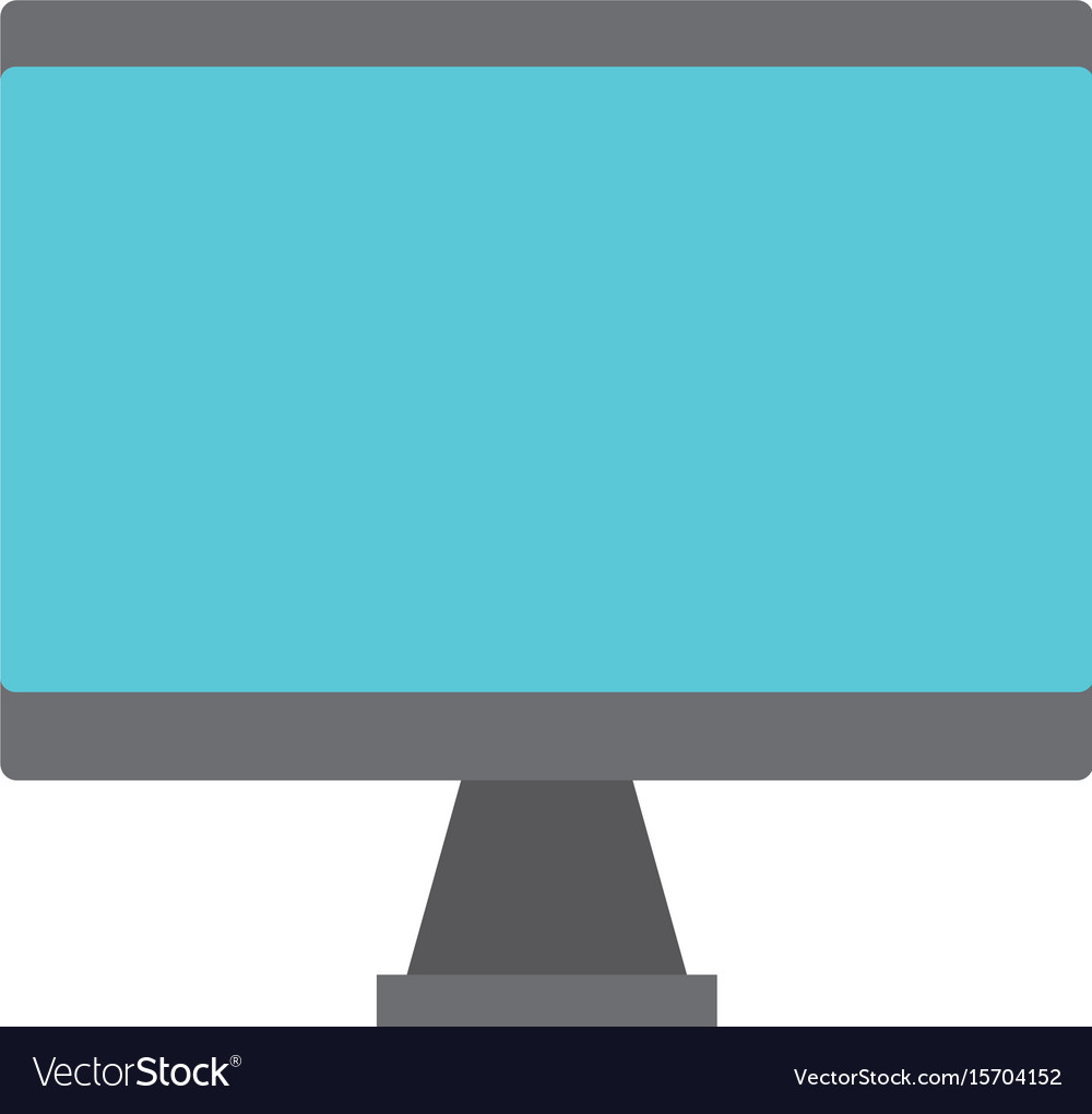 Computer display isolated icon Royalty Free Vector Image