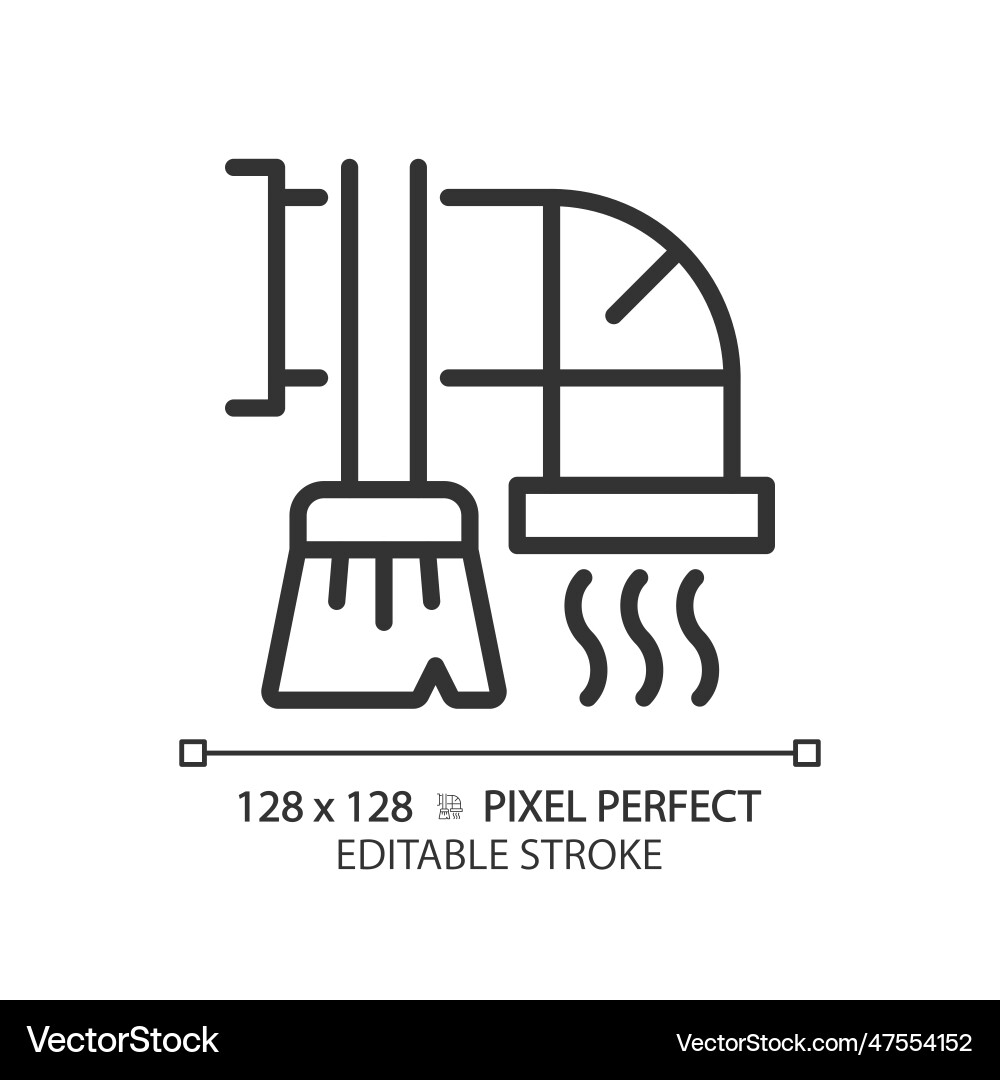 Duct cleaning linear icon Royalty Free Vector Image