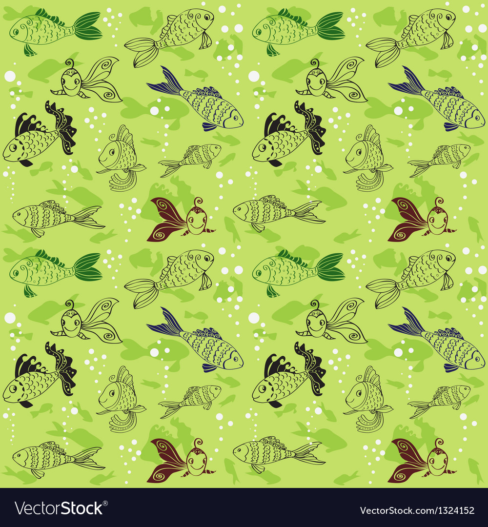Fish pattern Royalty Free Vector Image - VectorStock