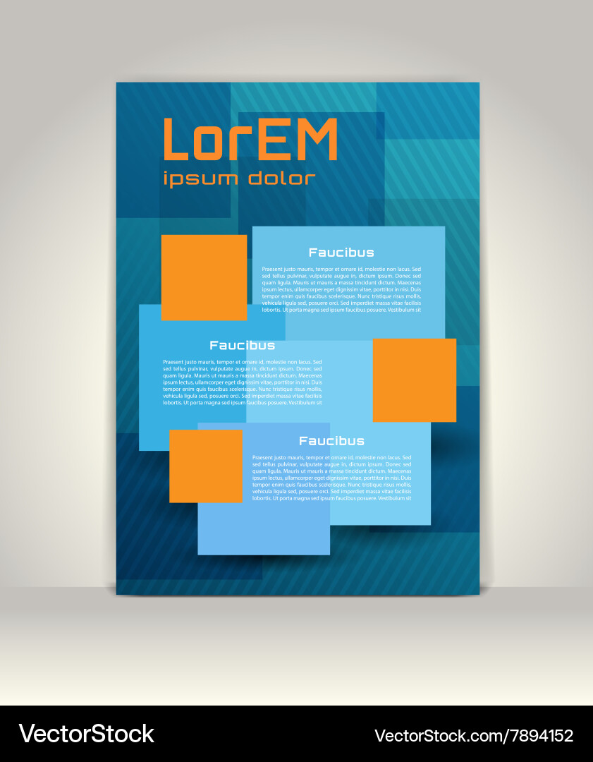 Flyer brochure or magazine cover template Vector Image