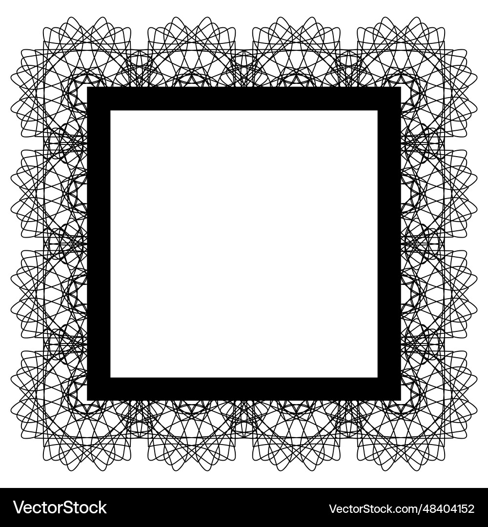 Frame square napkin vintage with lace Royalty Free Vector