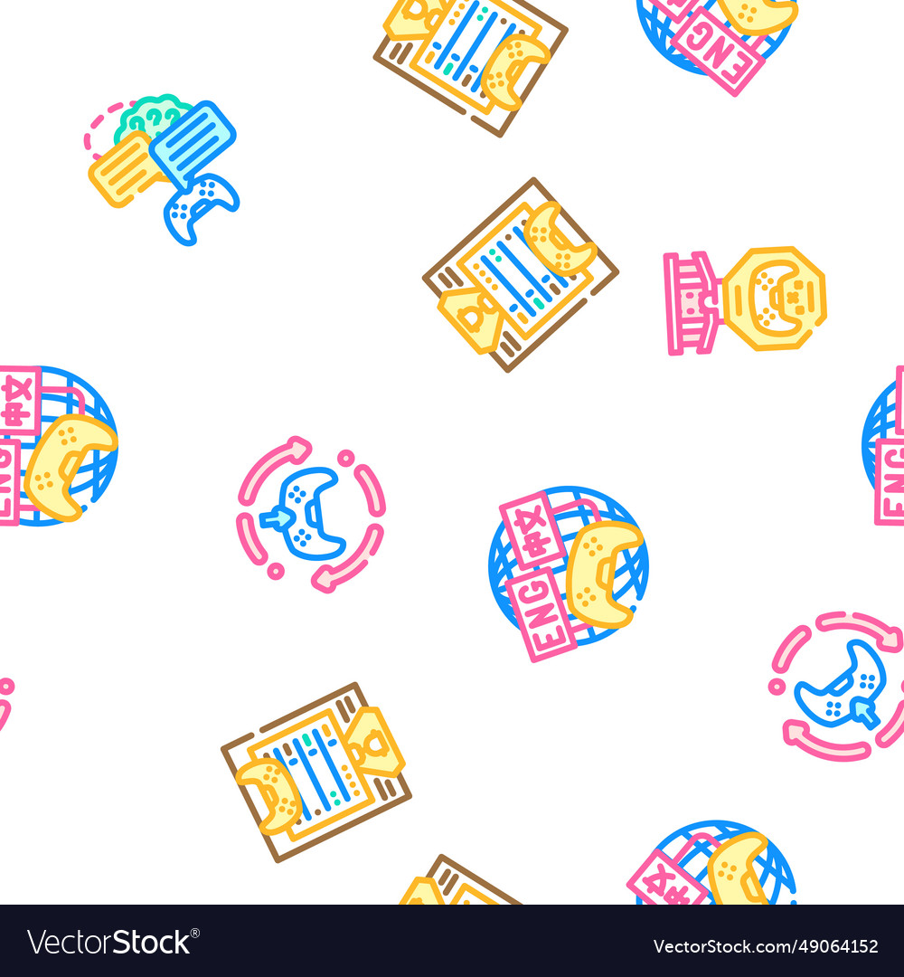 Game development software seamless pattern Vector Image Game development software seamless pattern Vector Image