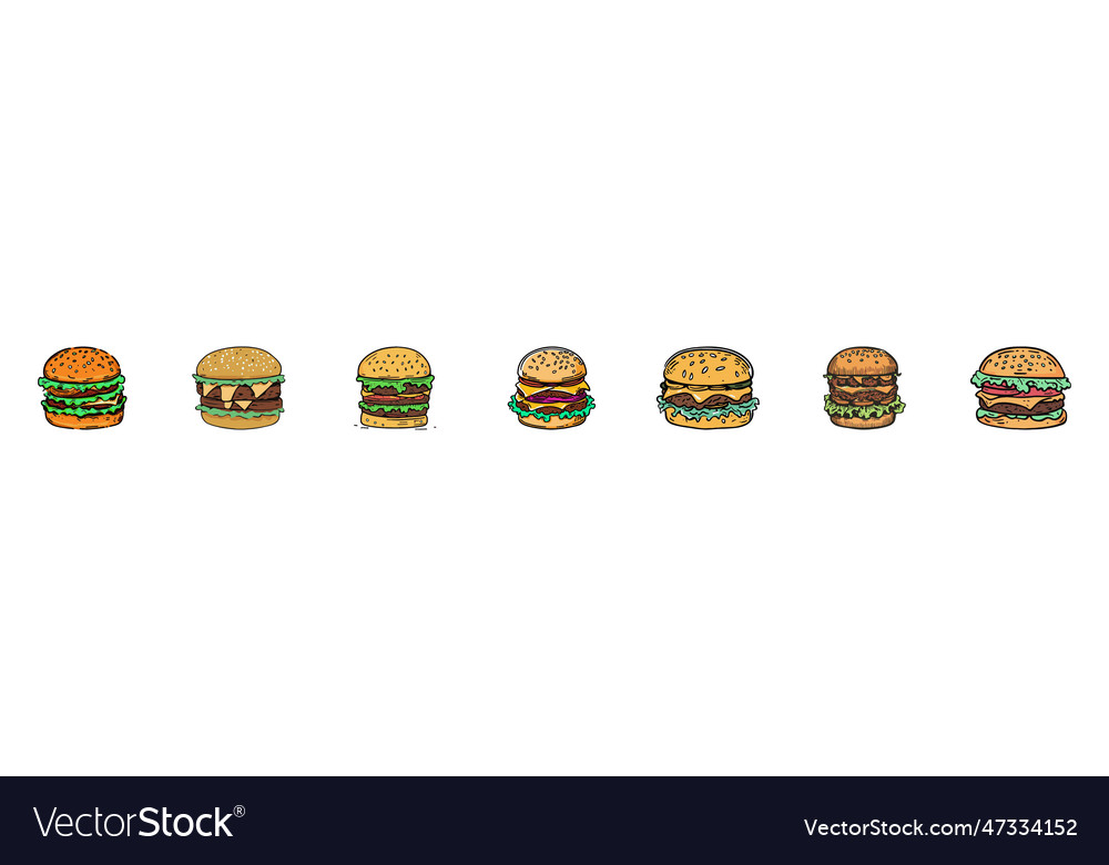 Hamburger icons set of icons Royalty Free Vector Image