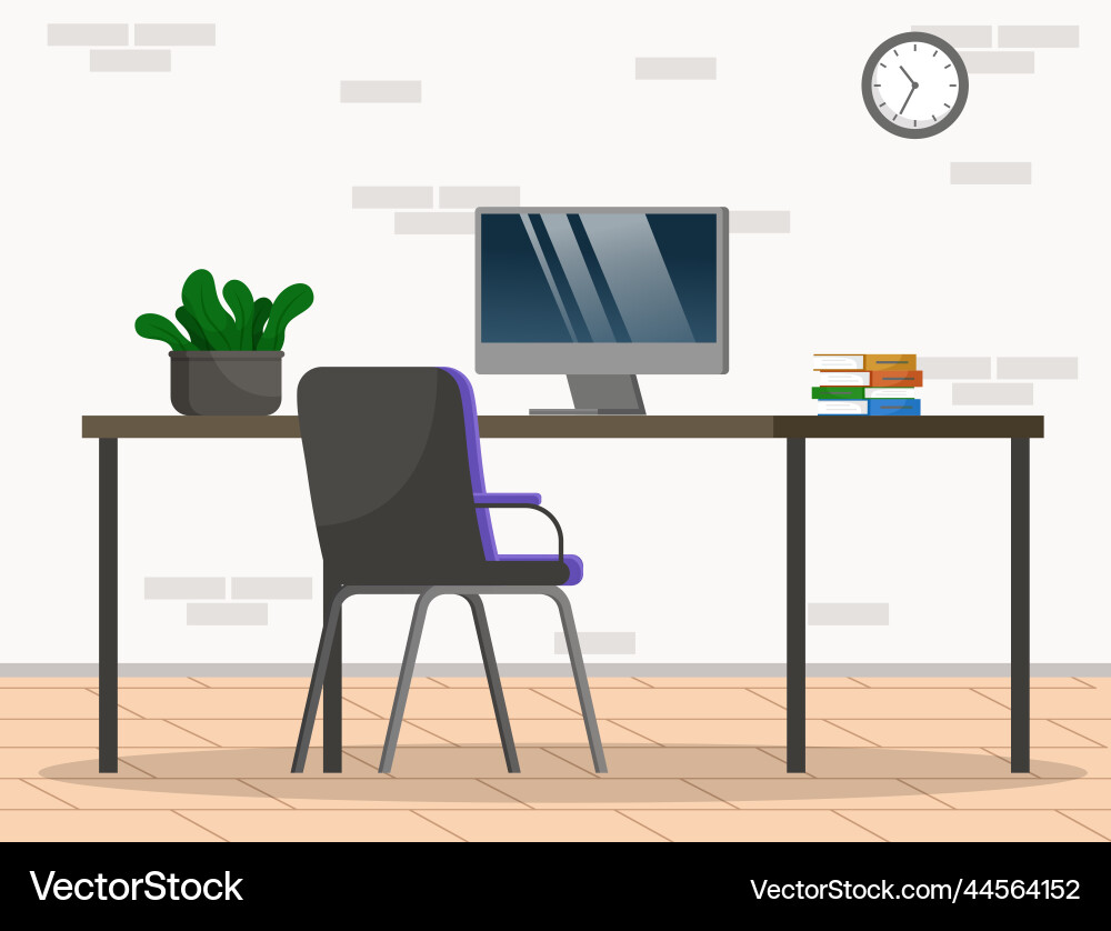 Organization of workplace employee design Vector Image