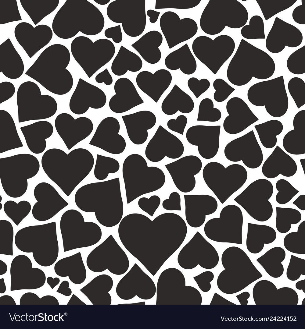 Seamless pattern with hearts Royalty Free Vector Image