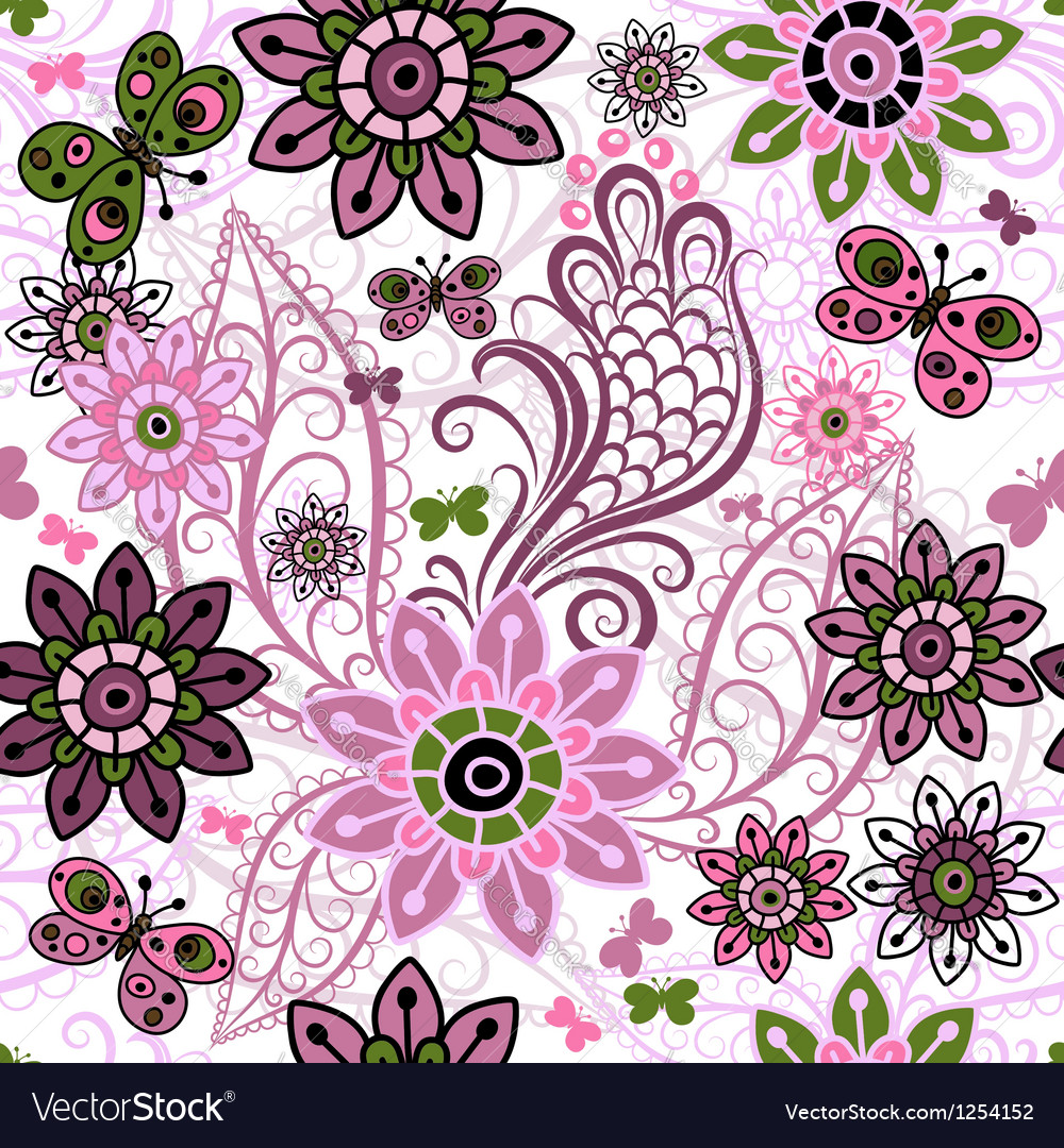 Spring motley pattern Royalty Free Vector Image