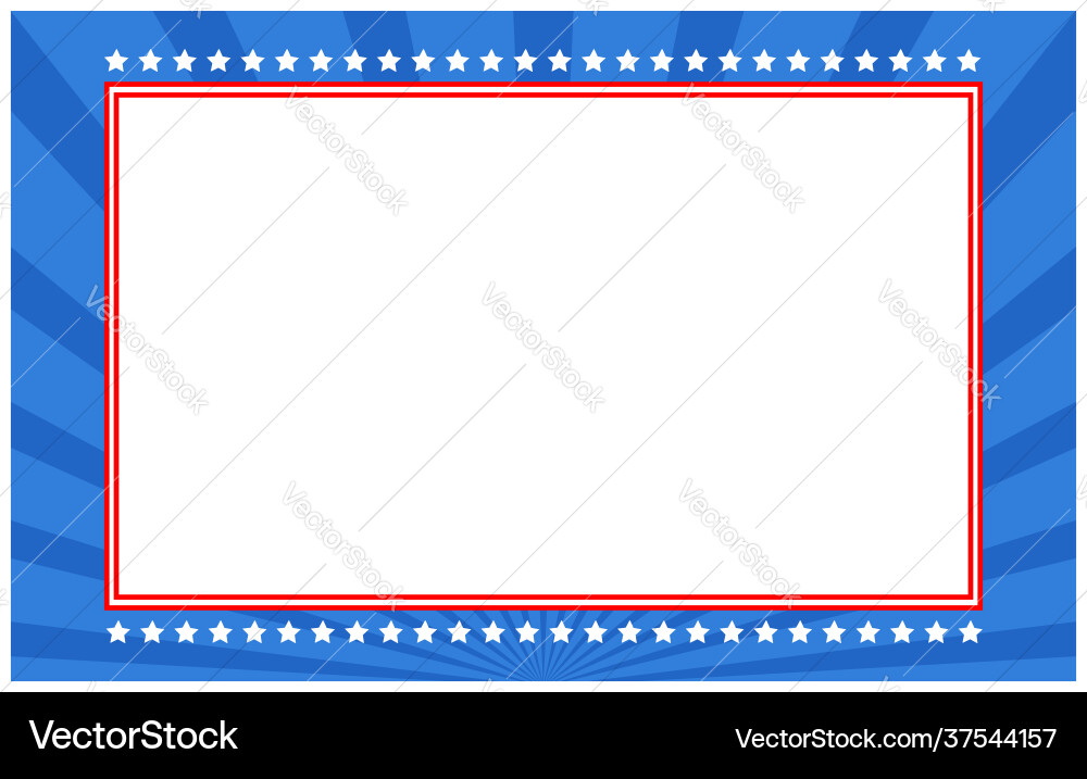 American decorative abstract flag symbols frame Vector Image
