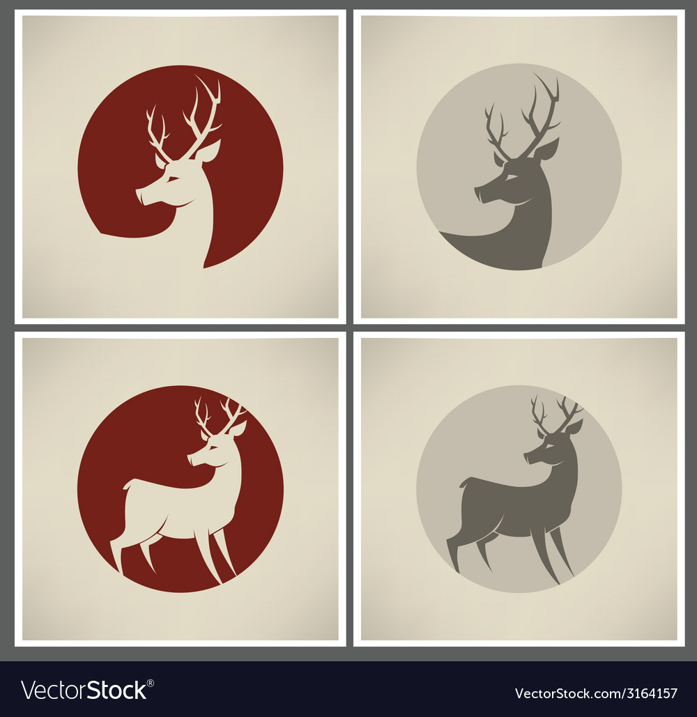 Christmas deer Royalty Free Vector Image - VectorStock